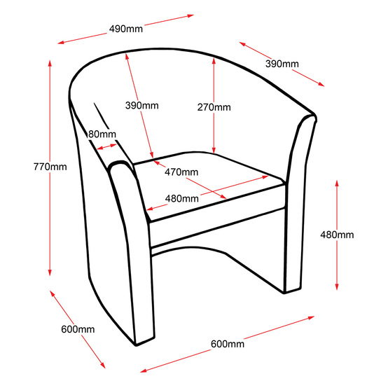 Space Single Seater Executive Tub Chair – Q Office Furniture