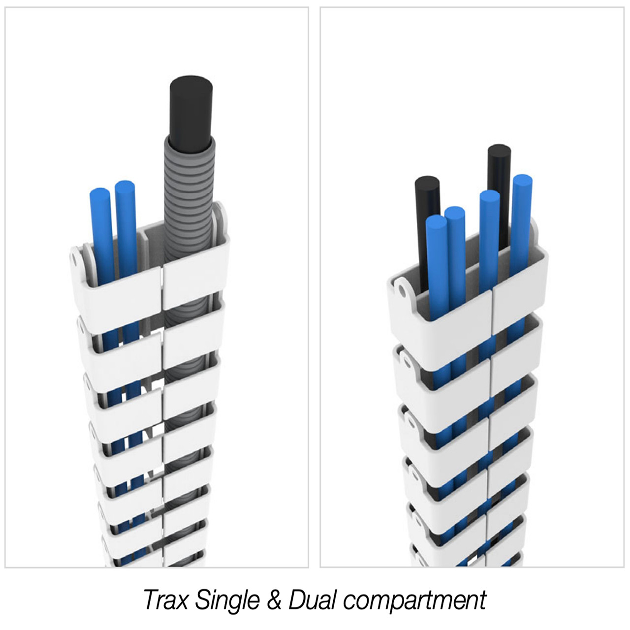 Trax Dual Compartment Workstation Umbilical – Q Office Furniture