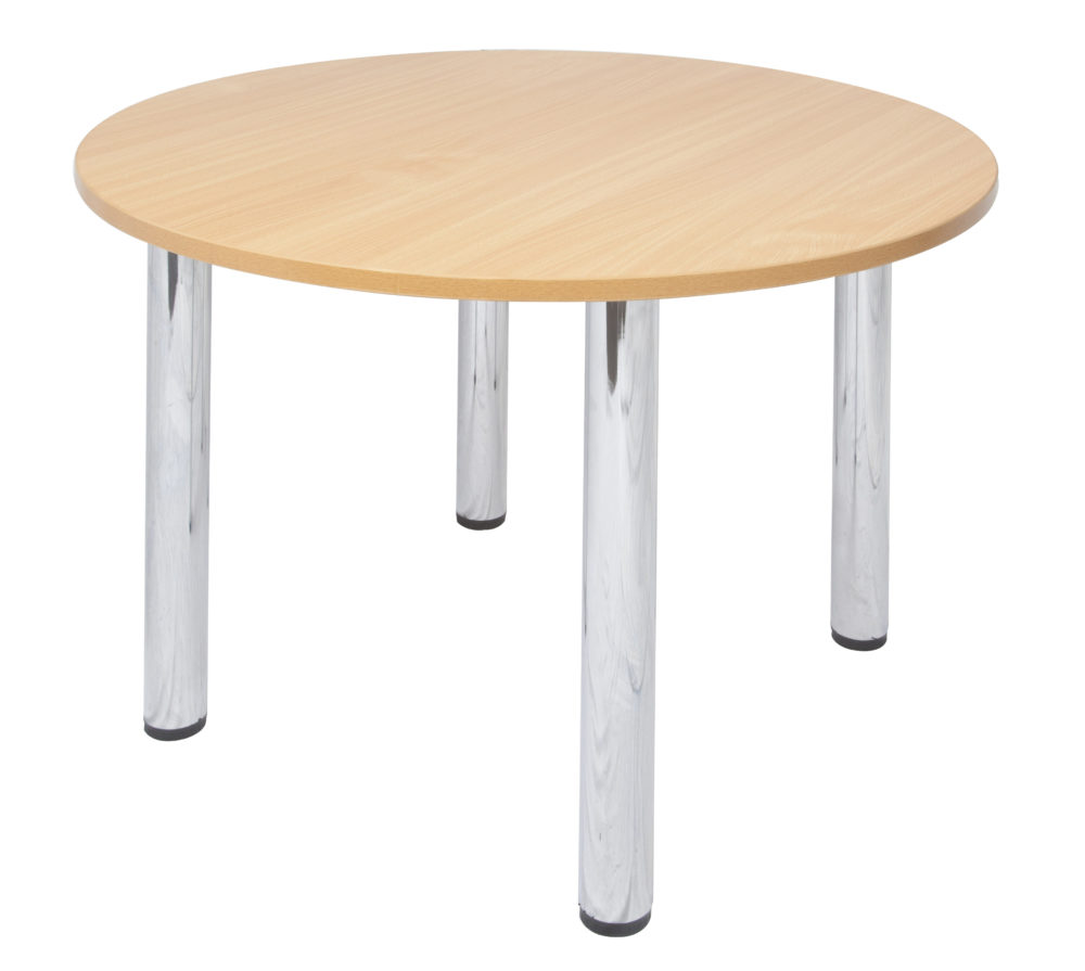 4 Leg Round Table 900mm Dia x 730mm H – Q Office Furniture