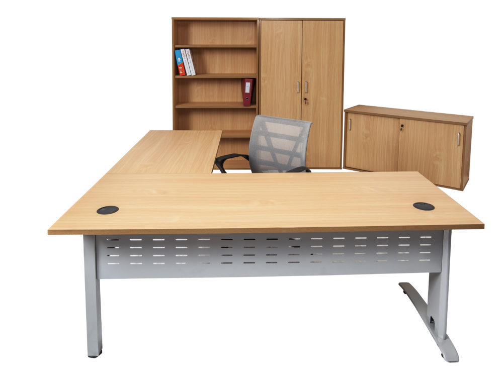 Rapid Span Open Workstation With Return – Two Piece Top – Q Office ...